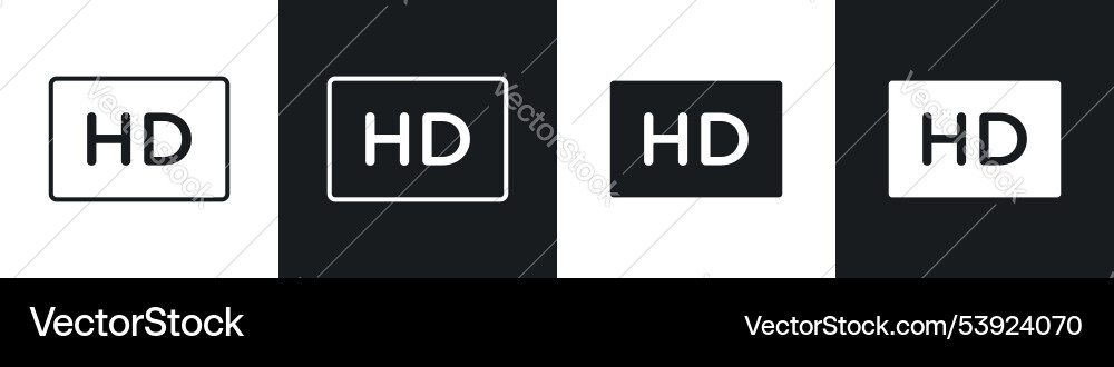 High definition icon Royalty Free Vector Image
