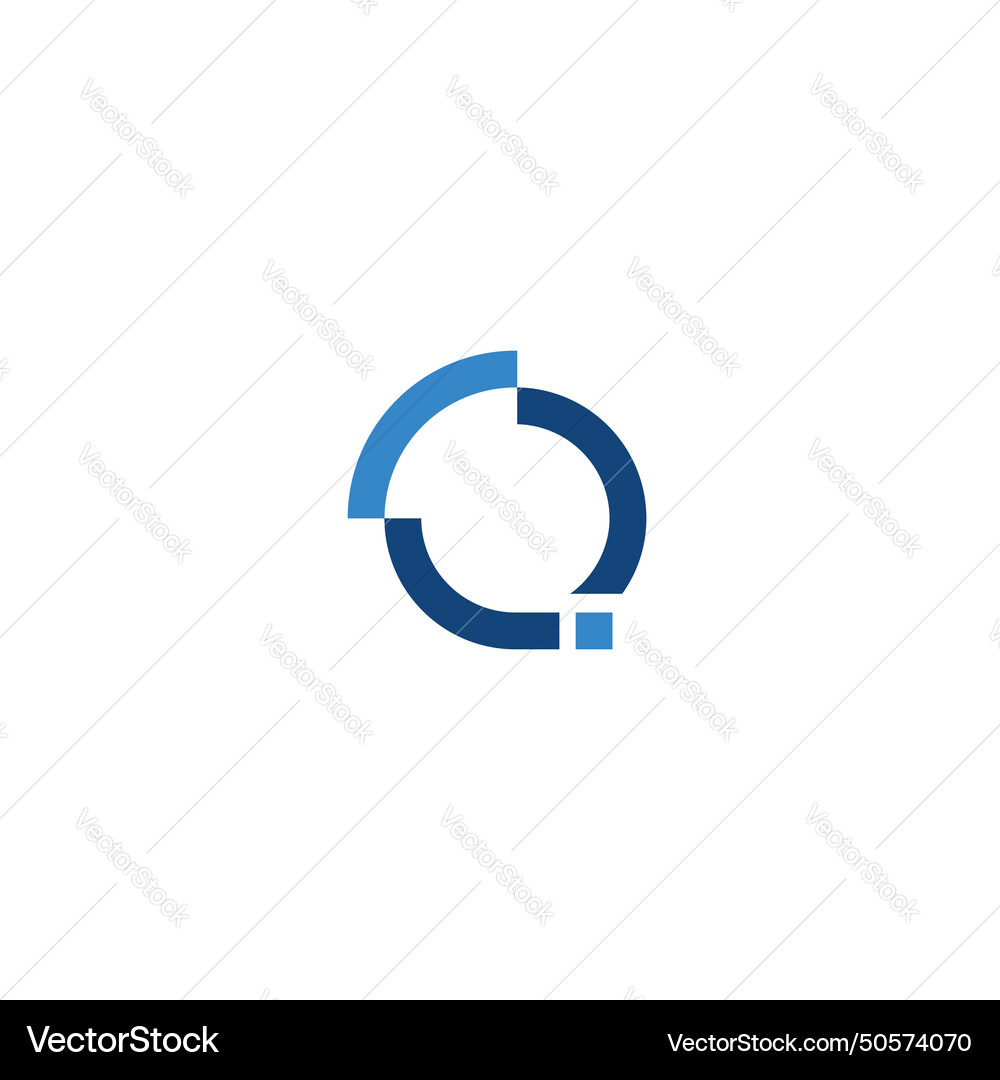 Logo round technology Royalty Free Vector Image