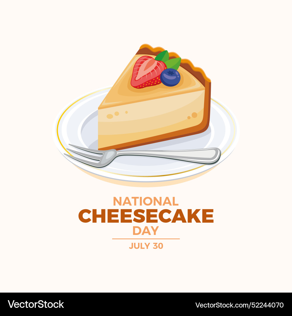 National cheesecake day poster Royalty Free Vector Image