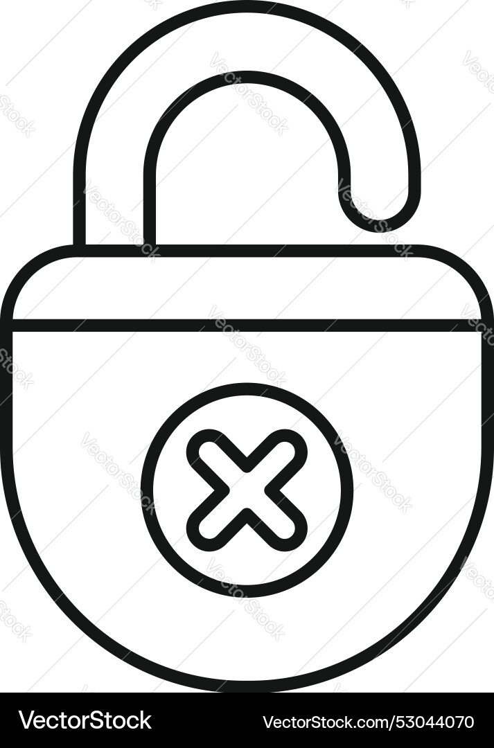 Unlock tool for padlock accessing system Vector Image