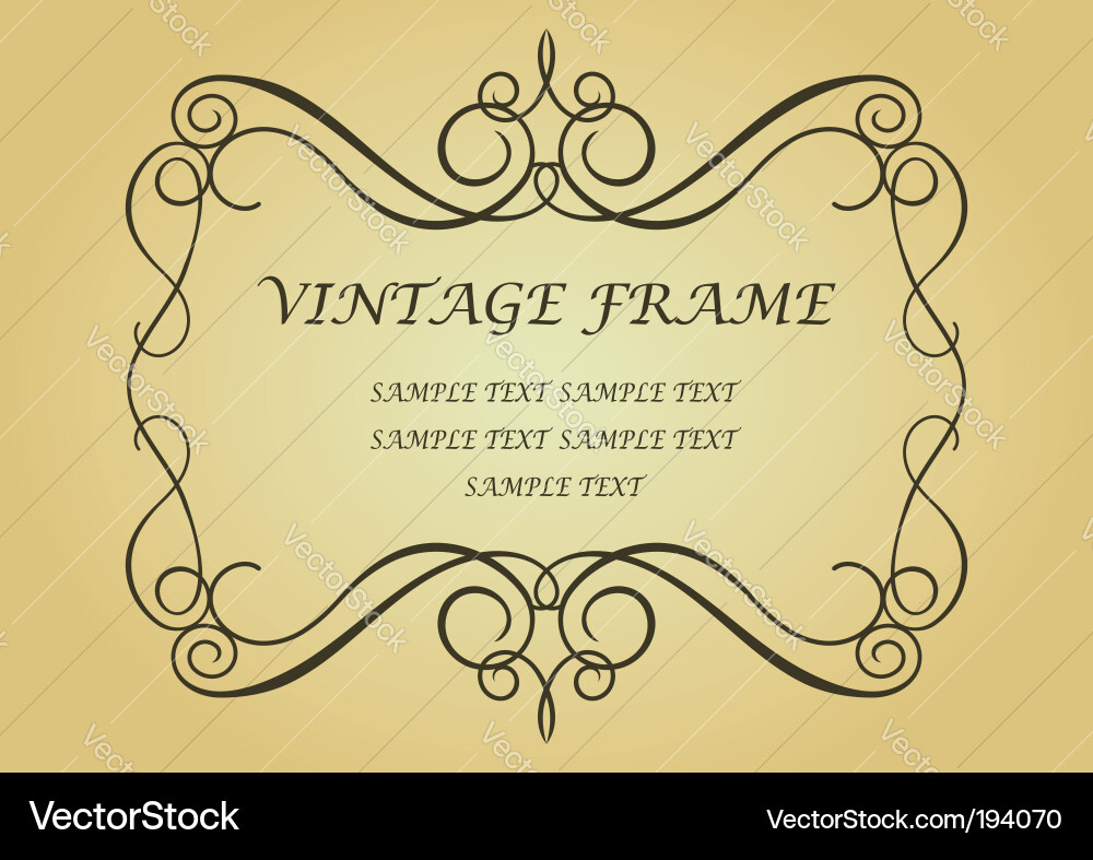 Vintage frame Royalty Free Vector Image - VectorStock