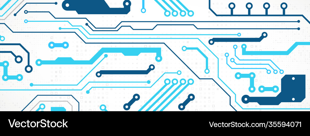 Abstract technology circuit board communication Vector Image