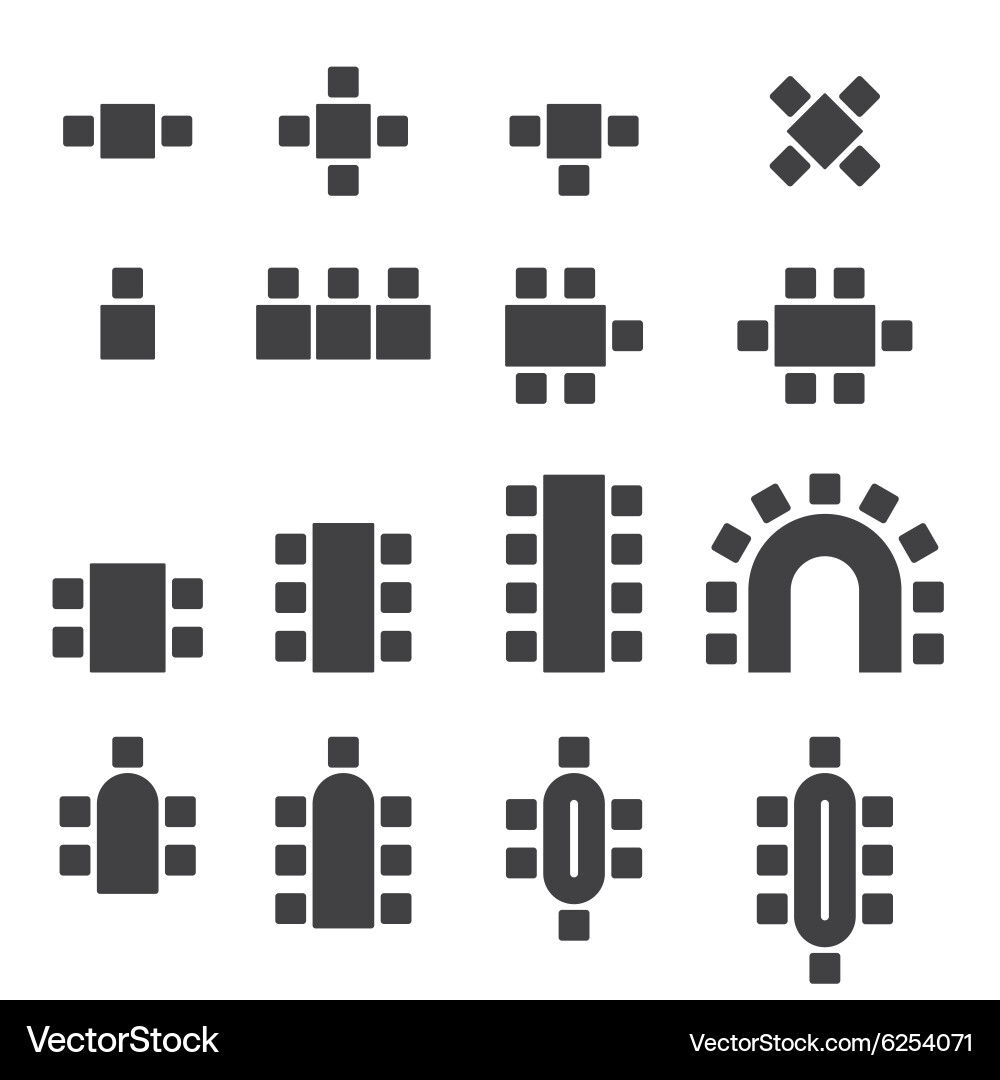 Chair icon set Royalty Free Vector Image - VectorStock