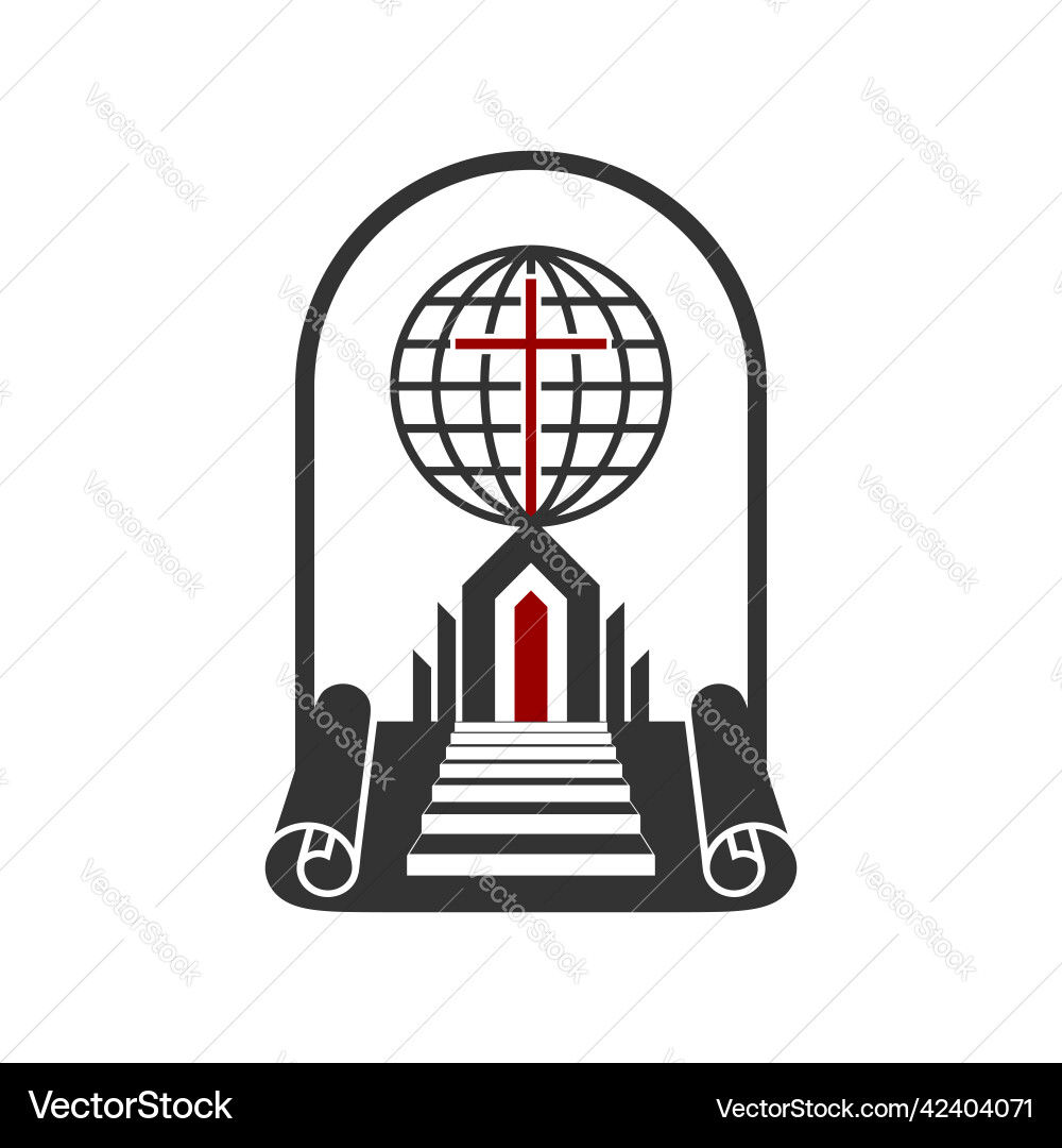 Christian church logo Royalty Free Vector Image