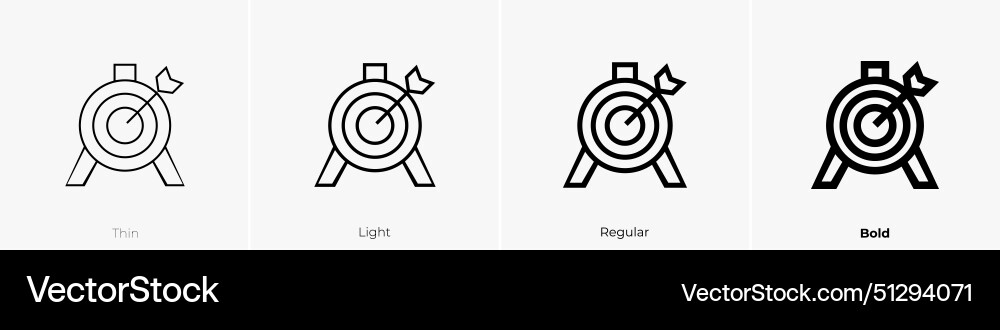 Diana icon thin light regular and bold style Vector Image