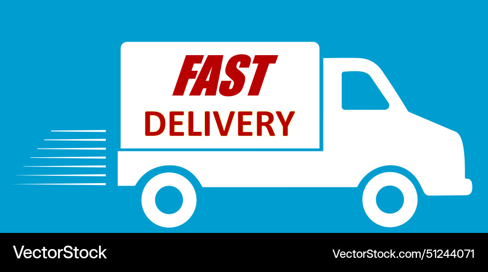 Fast delivery vehicle van Royalty Free Vector Image