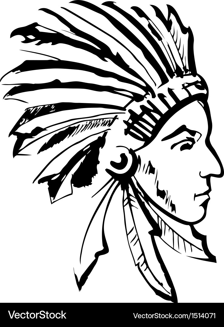 Indian chief Royalty Free Vector Image - VectorStock