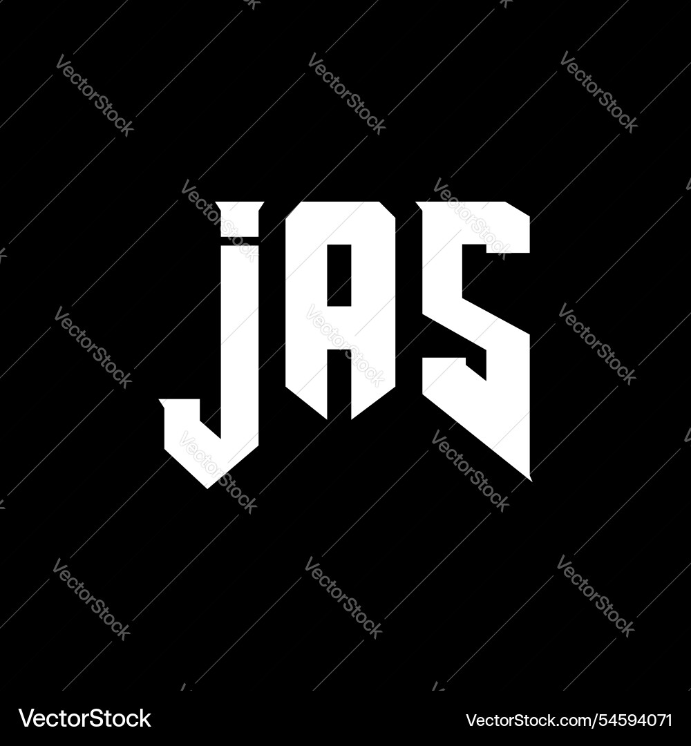 Jas letter logo design for technology company Vector Image