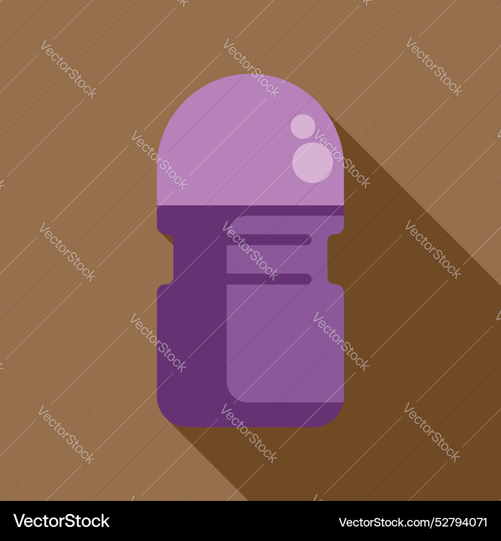 Purple deodorant stick casting long shadow Vector Image
