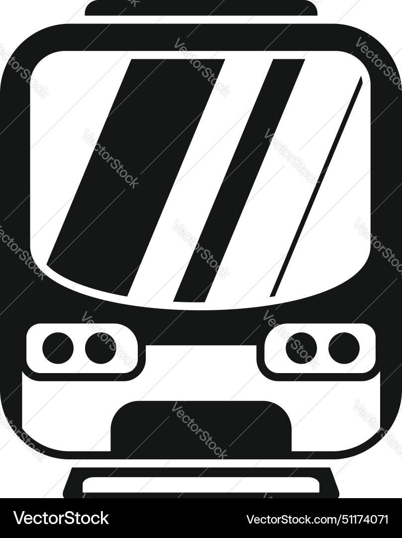 Subway fast metro icon simple rail Royalty Free Vector Image