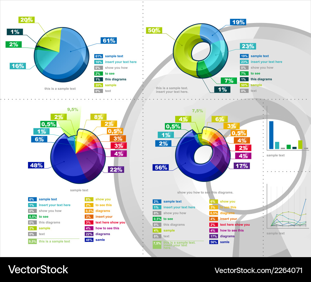 Three-diagram Royalty Free Vector Image - VectorStock