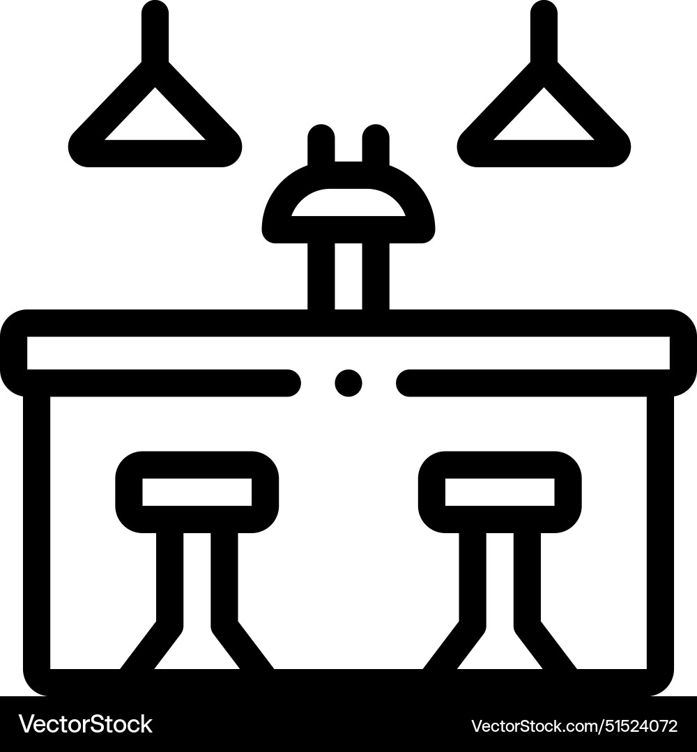 Bar counter icon thin linear style design Vector Image