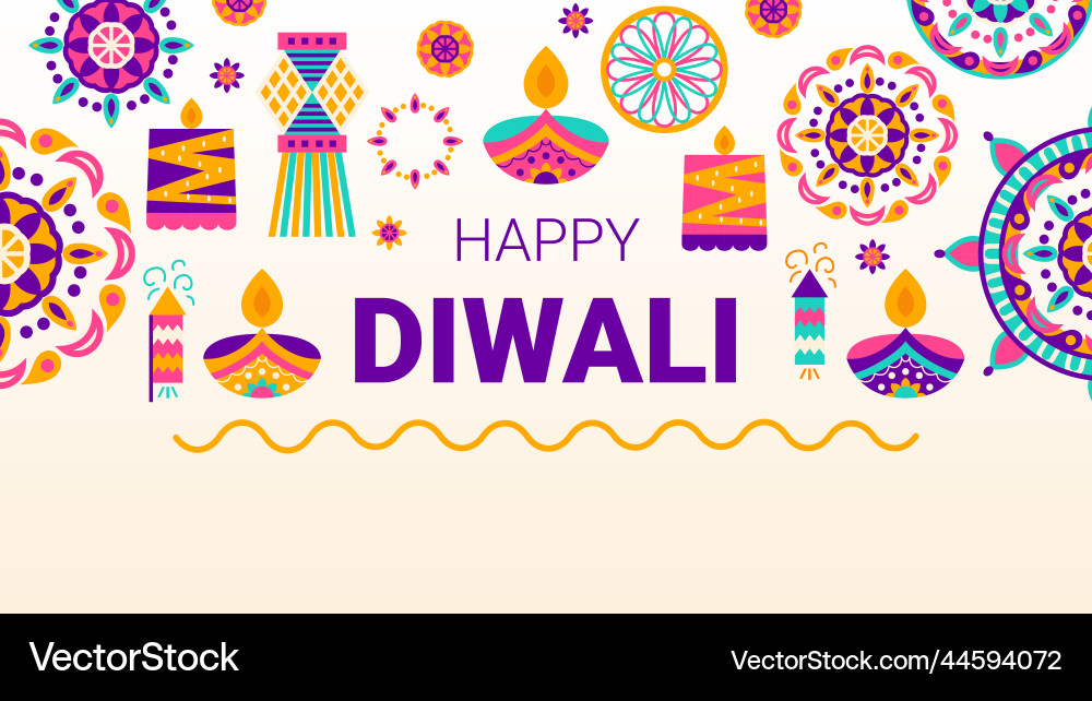 Happy diwali banner Royalty Free Vector Image - VectorStock