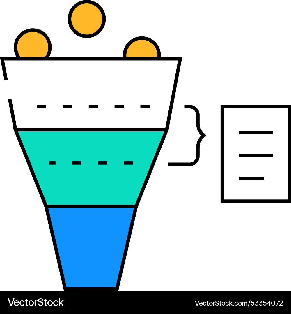 Lead qualification icon color Royalty Free Vector Image