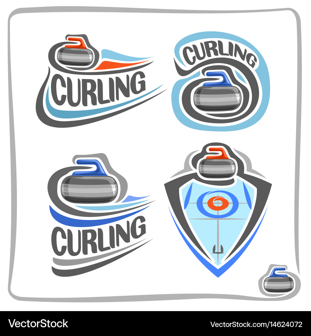 Logo curling stone Royalty Free Vector Image - VectorStock