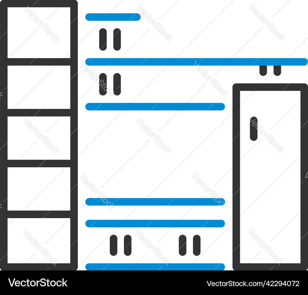Media furniture icon Royalty Free Vector Image