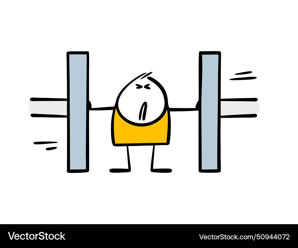 Press squeezes man from both sides Royalty Free Vector Image