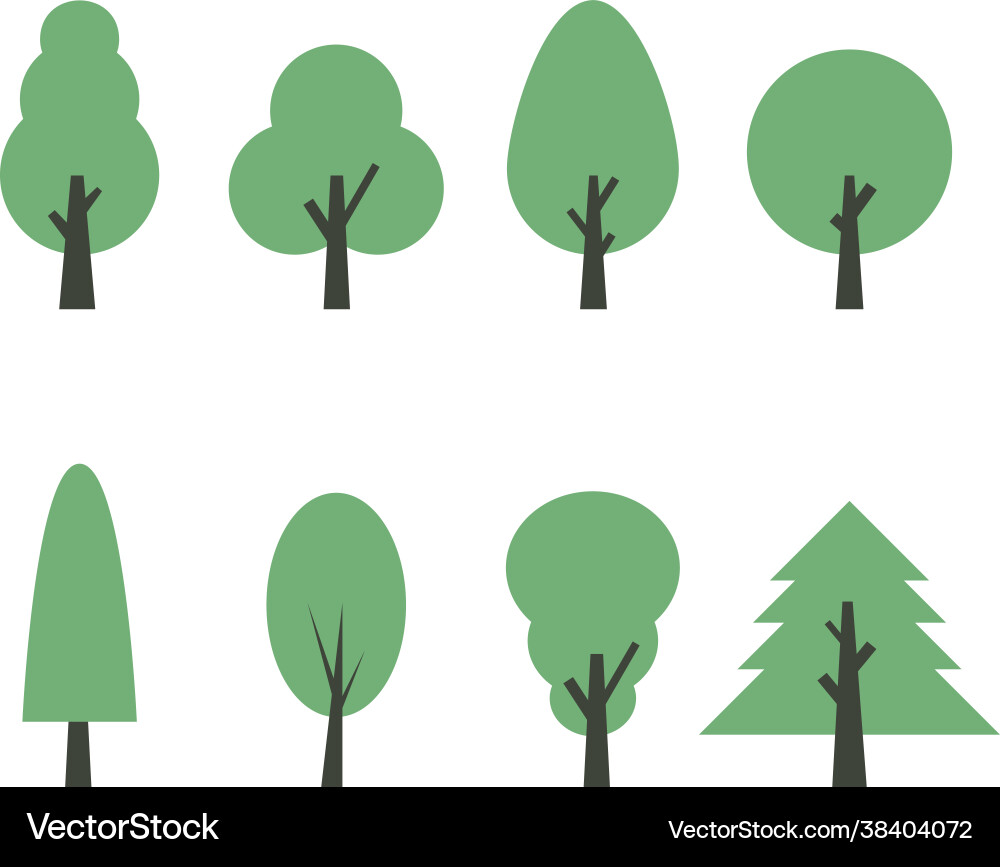 Trees Royalty Free Vector Image - VectorStock