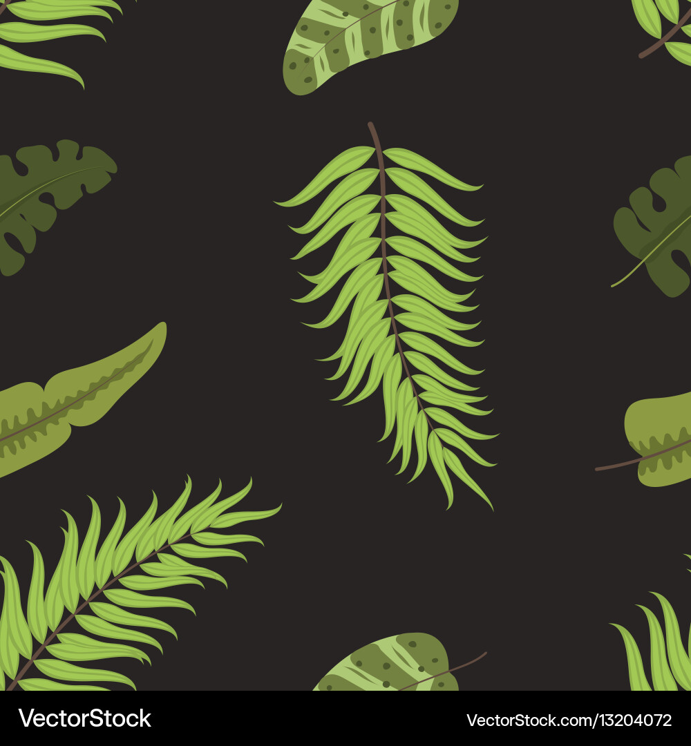 Tropical Leaf Pattern Royalty Free Vector Image
