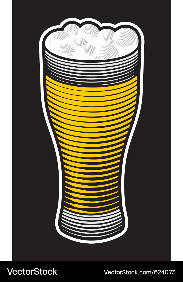 Beer pint Royalty Free Vector Image - VectorStock