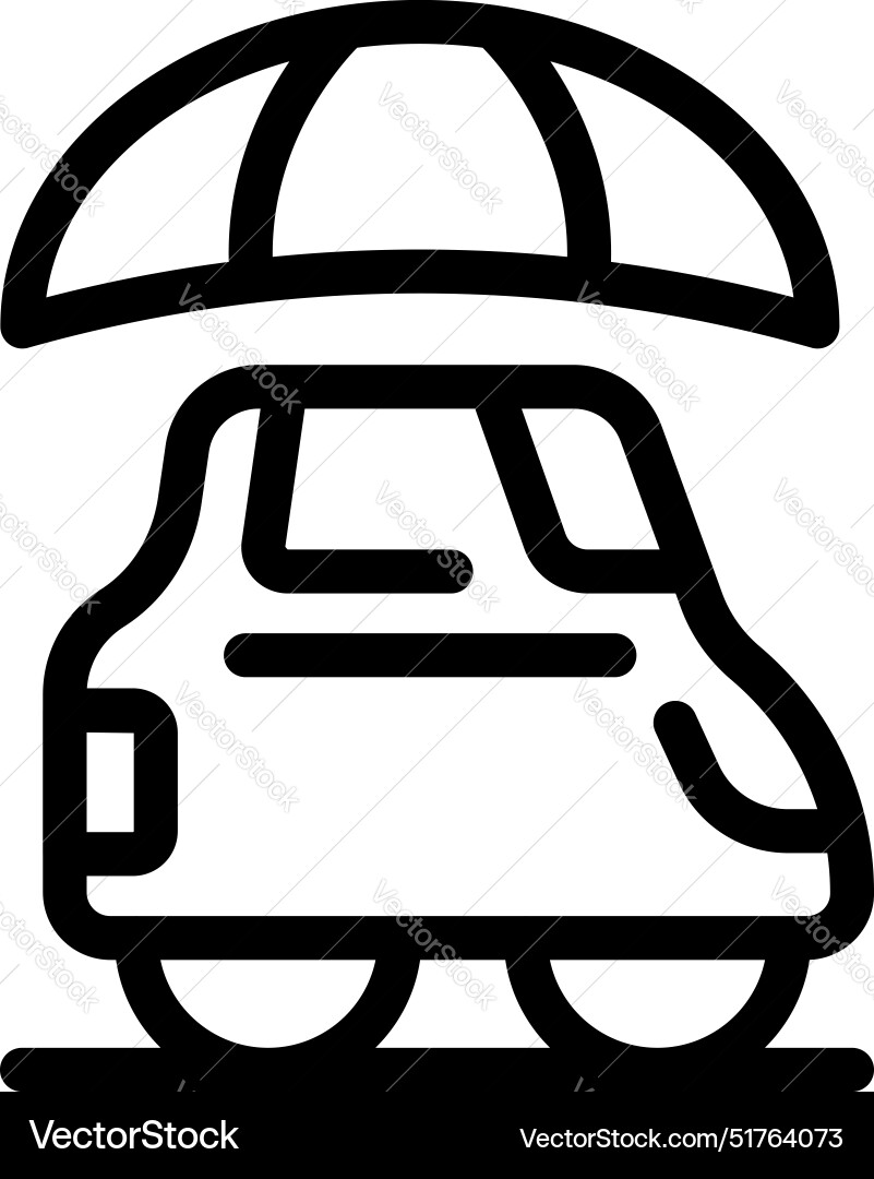 Car insurance policy protecting vehicle Royalty Free Vector