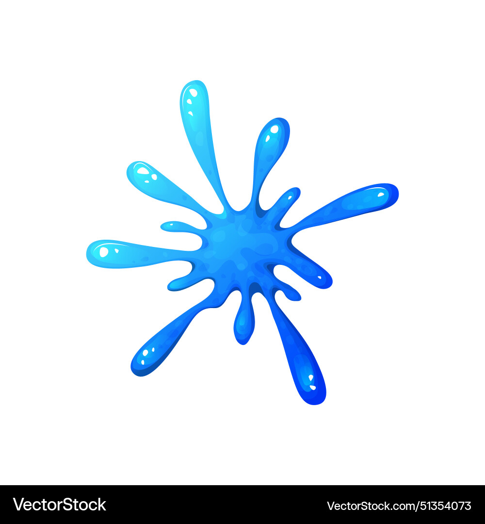 Dripping slime splash cartoon element colorful Vector Image
