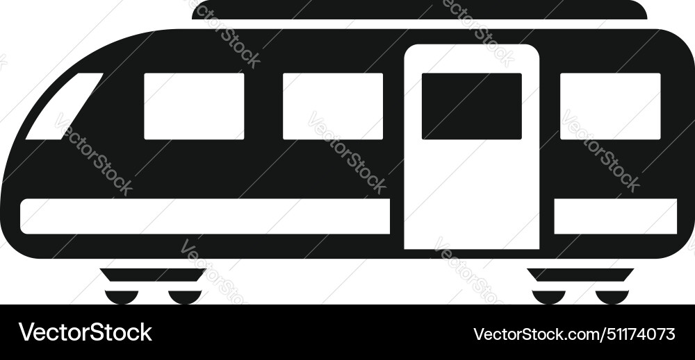 Fast transport train icon simple public Royalty Free Vector