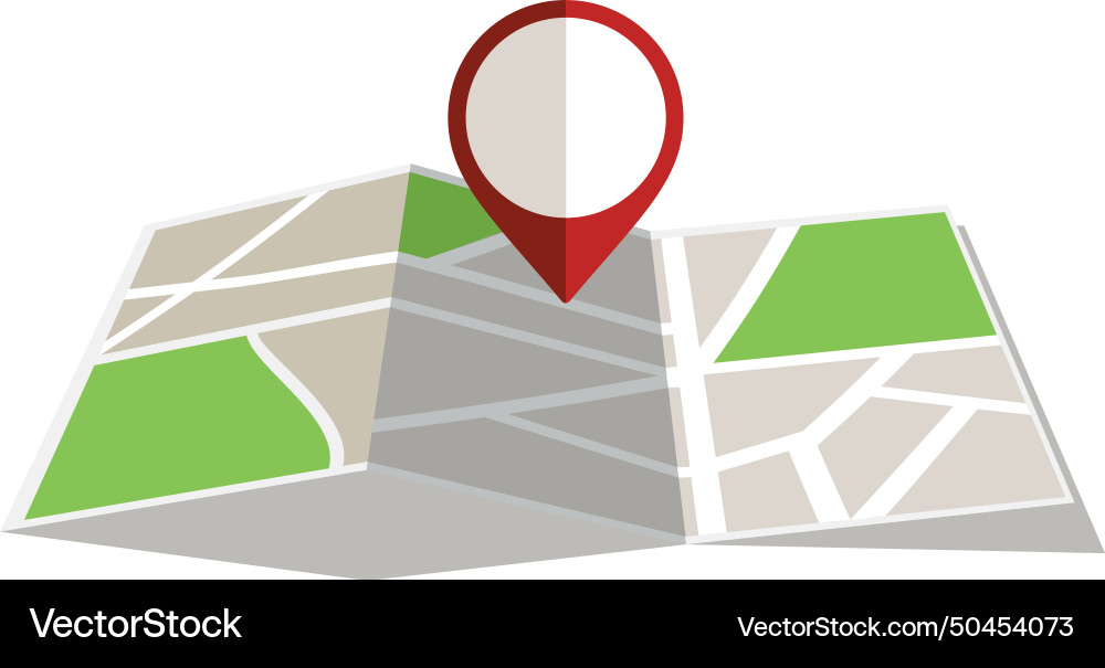 Flat colored location icon Royalty Free Vector Image