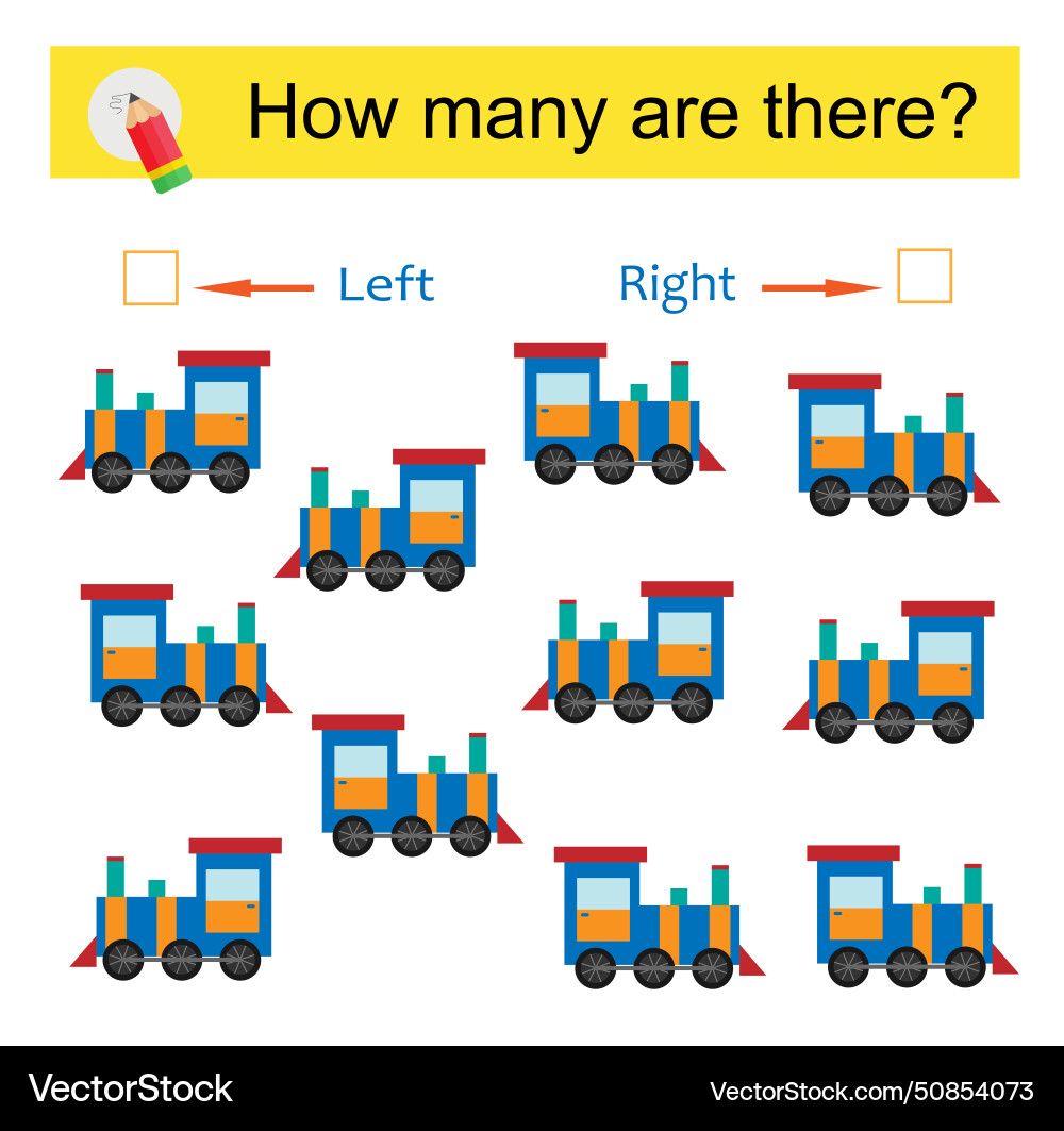 Math activity for kids developing numeracy skills Vector Image