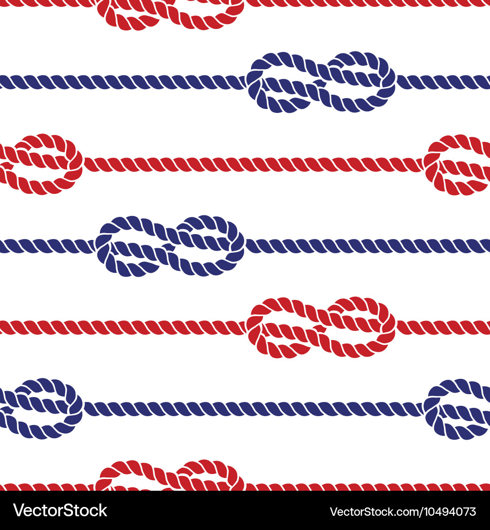 Nautical Ropes and Knots Pattern Royalty Free Vector Image