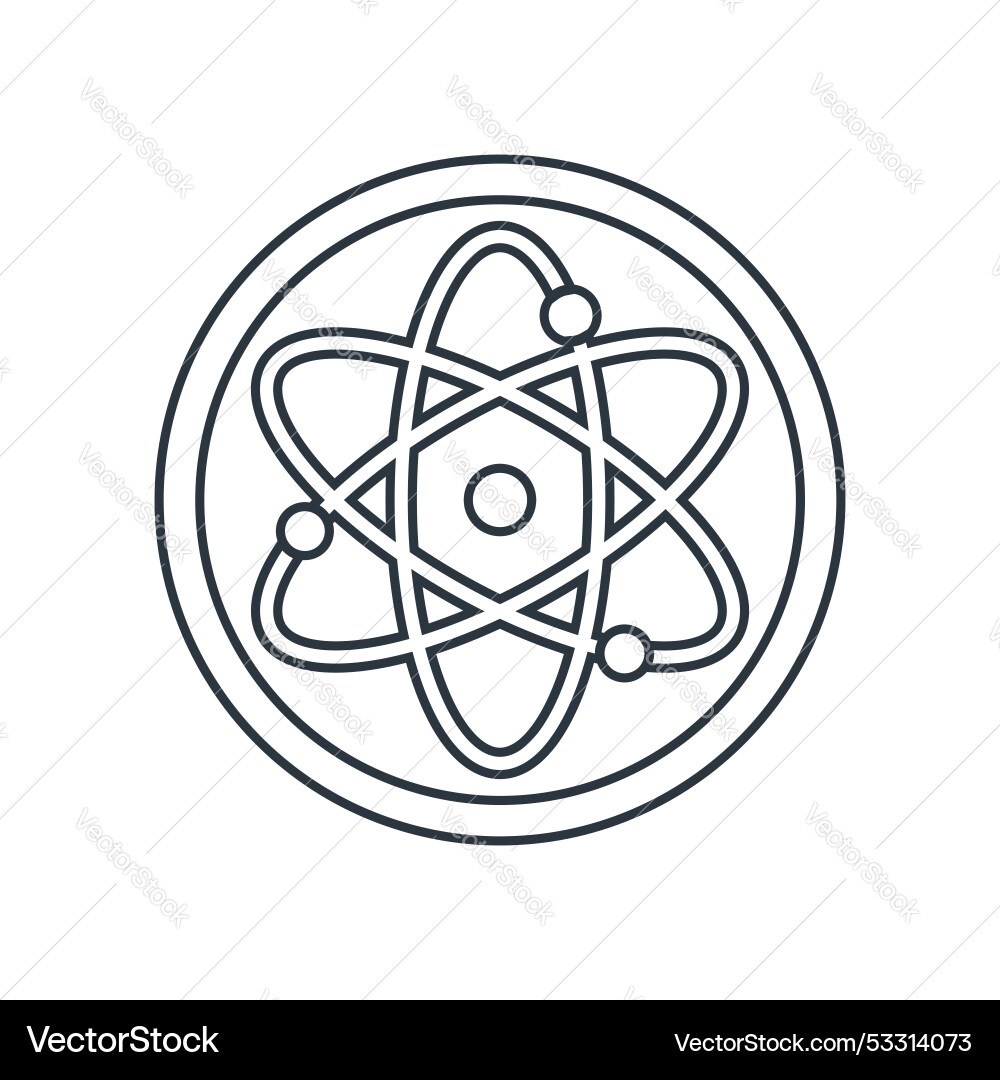 Nuclear defense icon in flat style Royalty Free Vector Image
