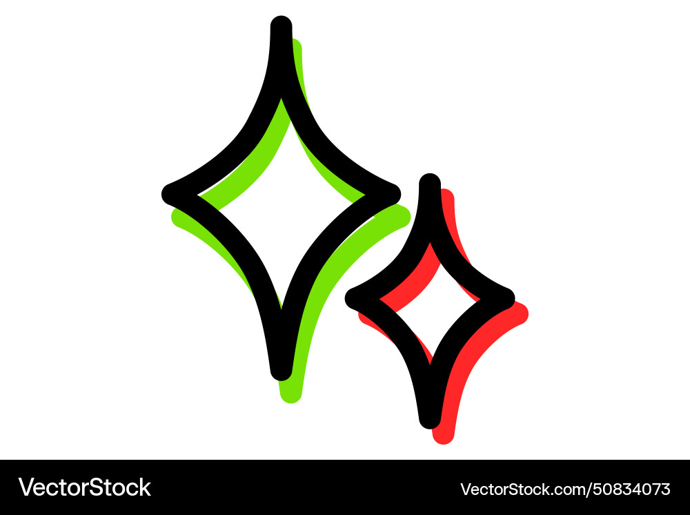 Star highlight note sticker design Royalty Free Vector Image