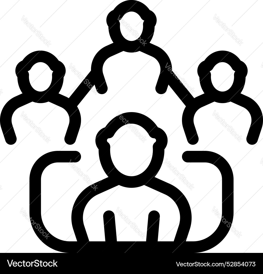 Team of five people joining hands for teamwork Vector Image