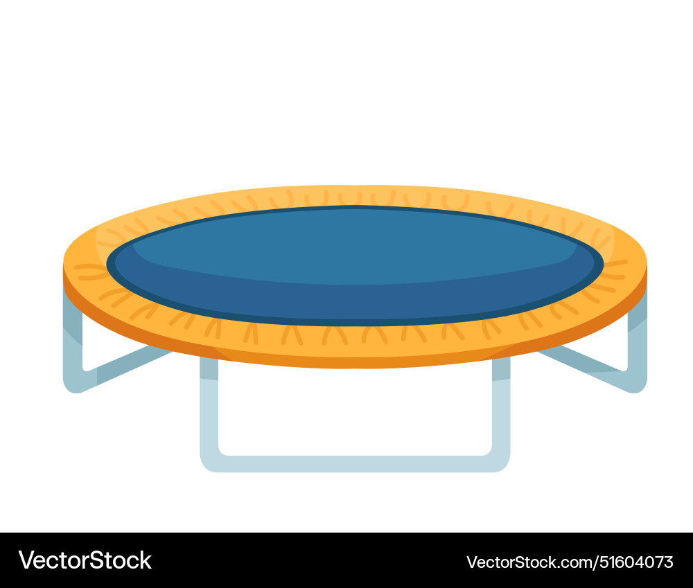 Trampoline bounce platform for children isolated Vector Image