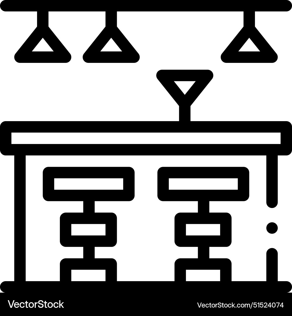 Bar counter icon thin linear style design Vector Image