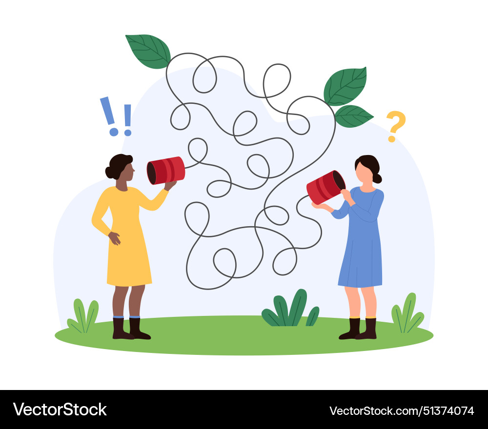 Business Miscommunication Barrier Royalty Free Vector Image