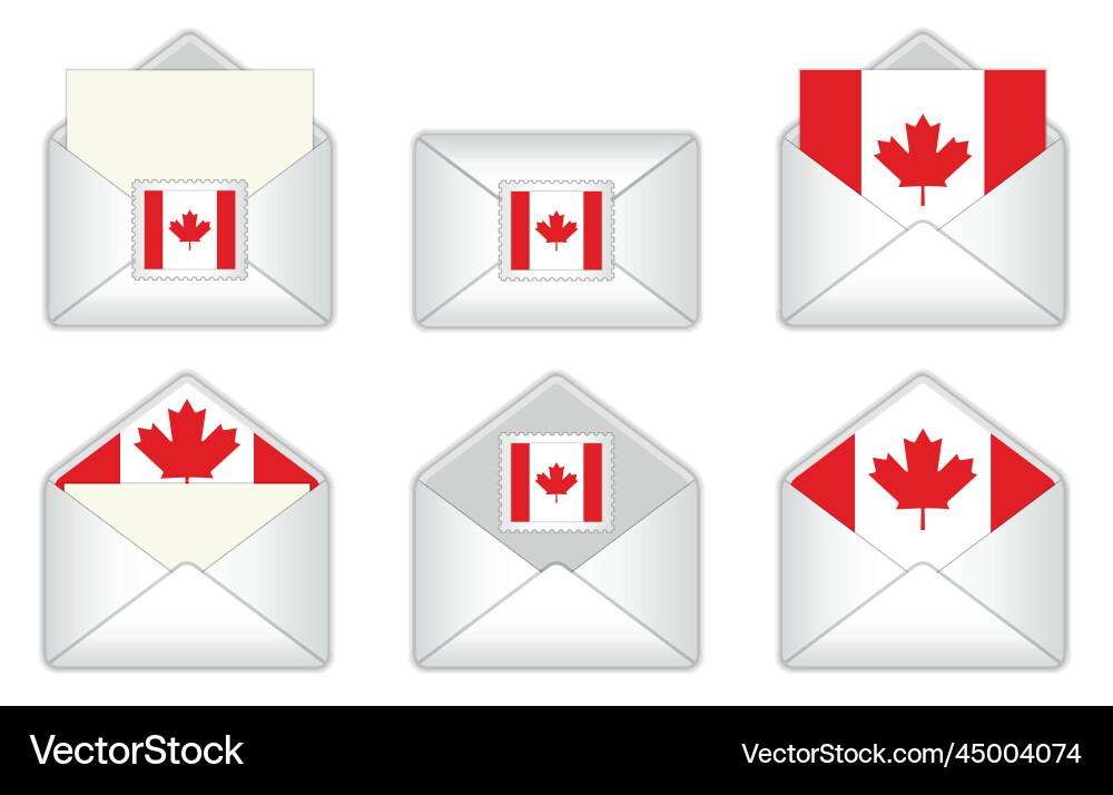 Canada flag in the envelope Royalty Free Vector Image