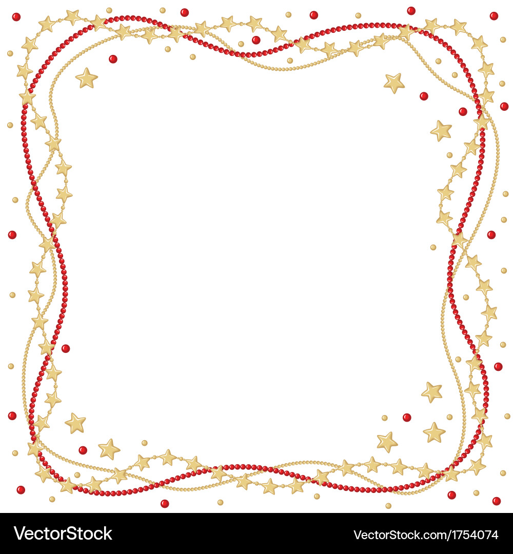 Garland frame Royalty Free Vector Image - VectorStock