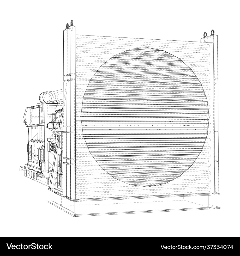 Large industrial diesel generator Royalty Free Vector Image