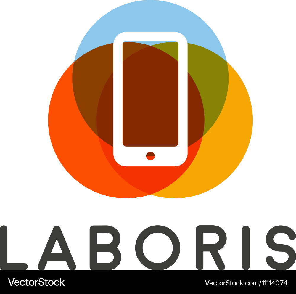 Mobile phone shop logo design template Royalty Free Vector