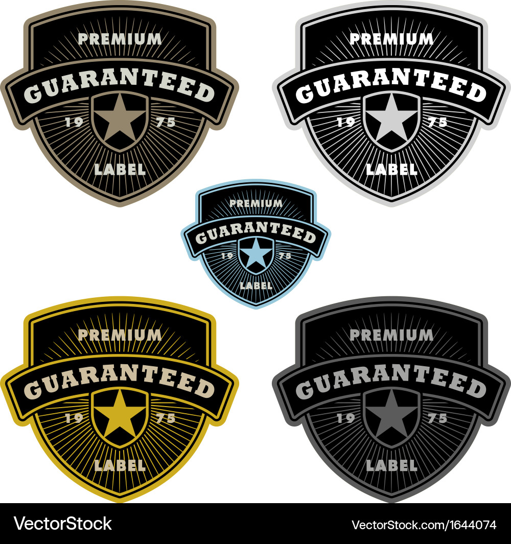 Shield label Royalty Free Vector Image - VectorStock