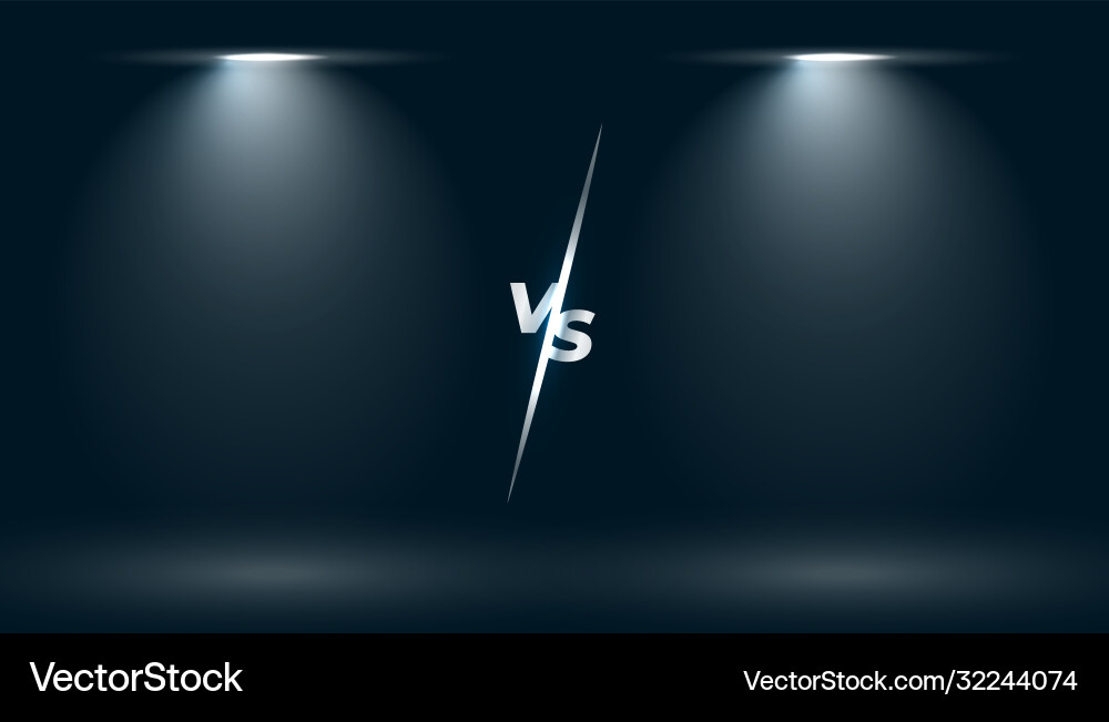 Two Focus Lights - Versus Effect Royalty Free Vector Image