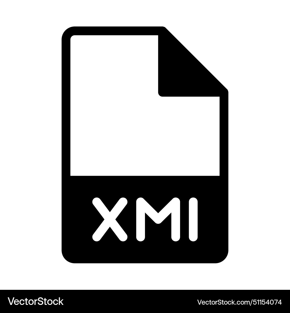 Xml File Type Icon Document Files And Folder Vector Image
