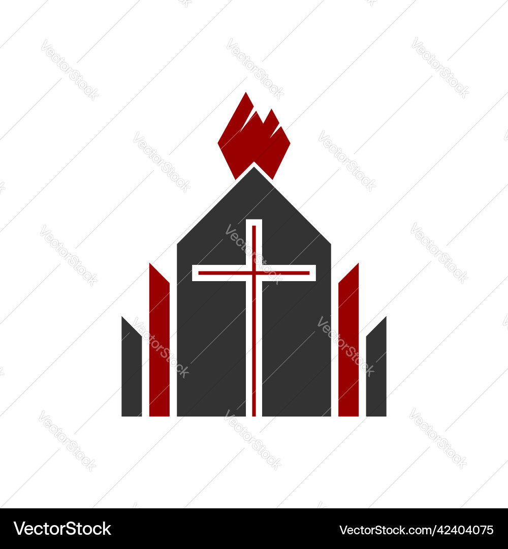 Christian church logo Royalty Free Vector Image