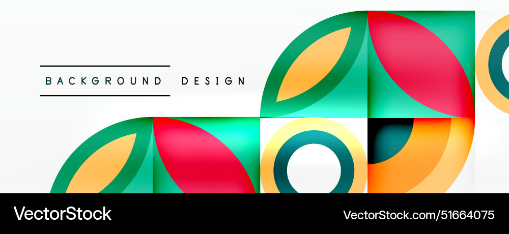 Circles and petals geometric beautiful abstract Vector Image