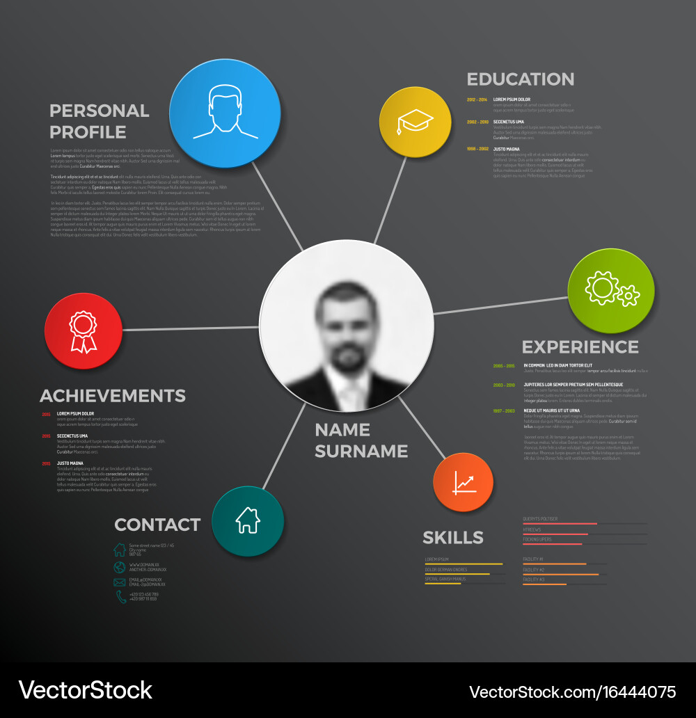 Creative cv resume template Royalty Free Vector Image
