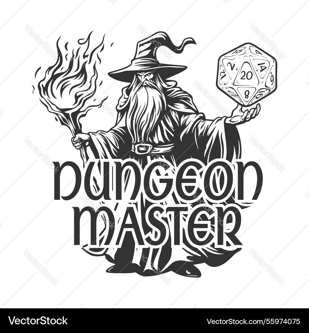 Dungeon master clip art Royalty Free Vector Image