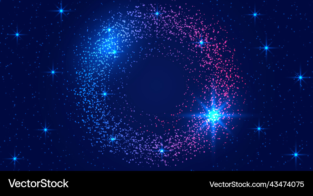 Dynamic abstract liquid flow particles background Vector Image