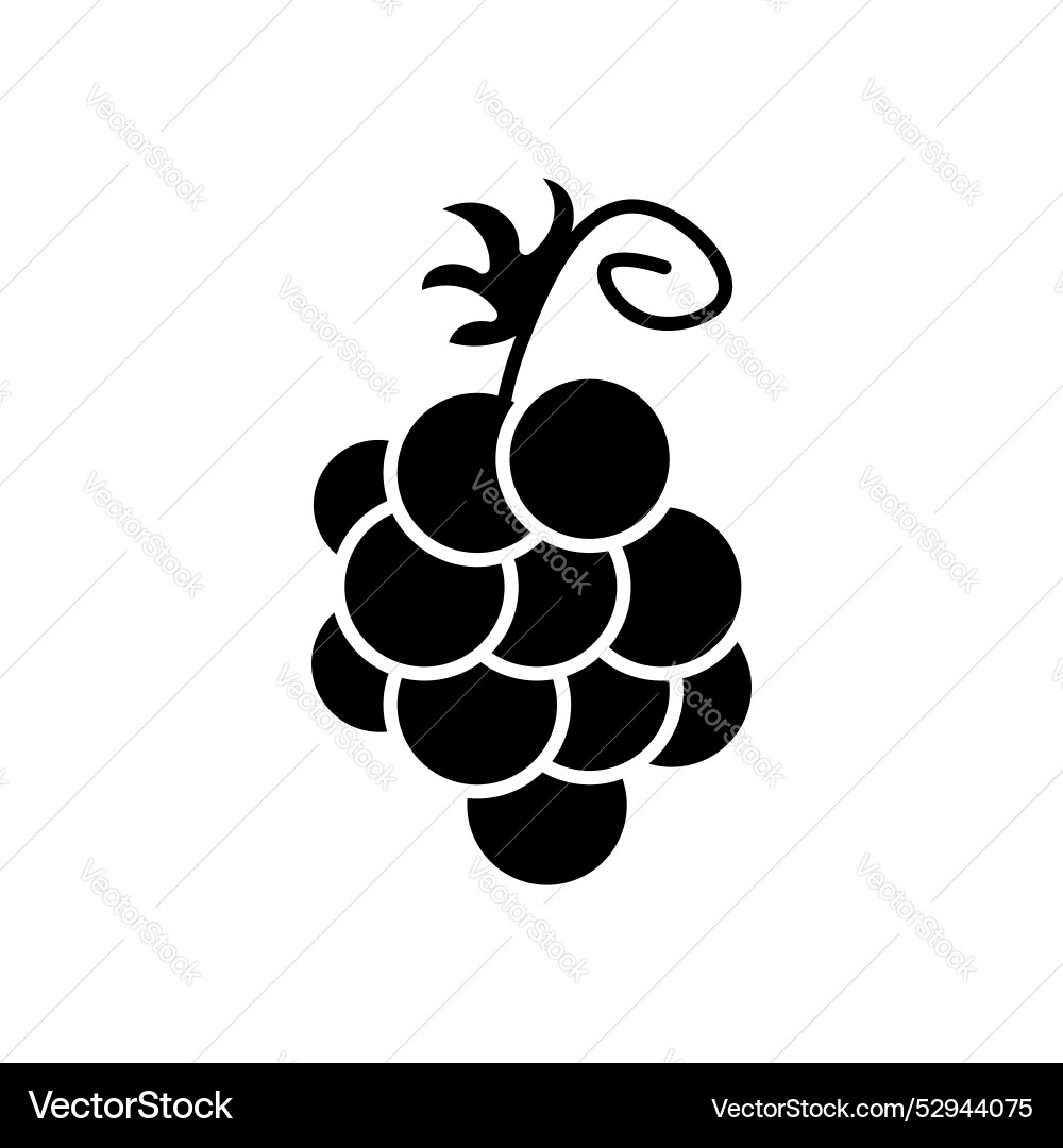 Grape icon set grapevine fruit plant symbol Vector Image