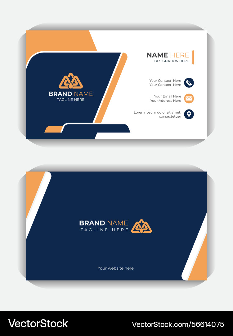 Modern business card design presentation Vector Image